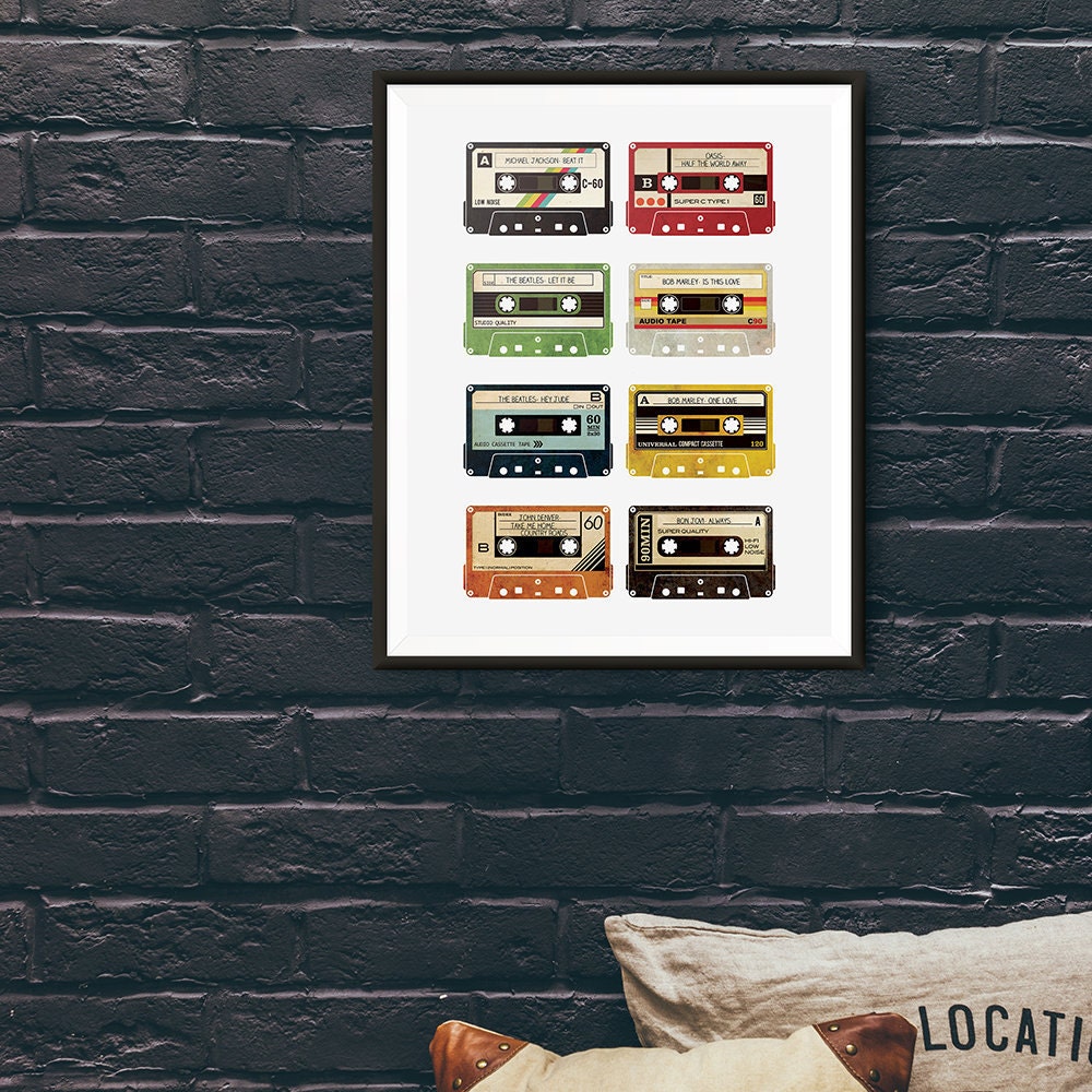 Personalised Cassette Print / Poster Add Your Favourite - Etsy