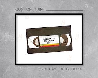 Personalised Retro Video Tape Print / Poster Add Your | Etsy