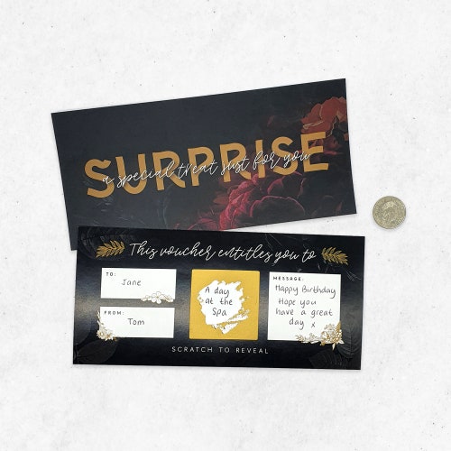 Scratch Reveal Golden Ticket DIY Surprise Gift Card - Etsy