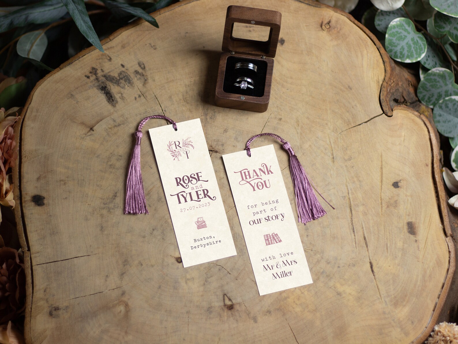 Wedding Favour Bookmark | Wedding Guest Favour | Literary Wedding ...