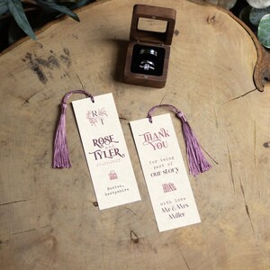 Wedding Favour Bookmark | Wedding Guest Favour | Literary Wedding ...