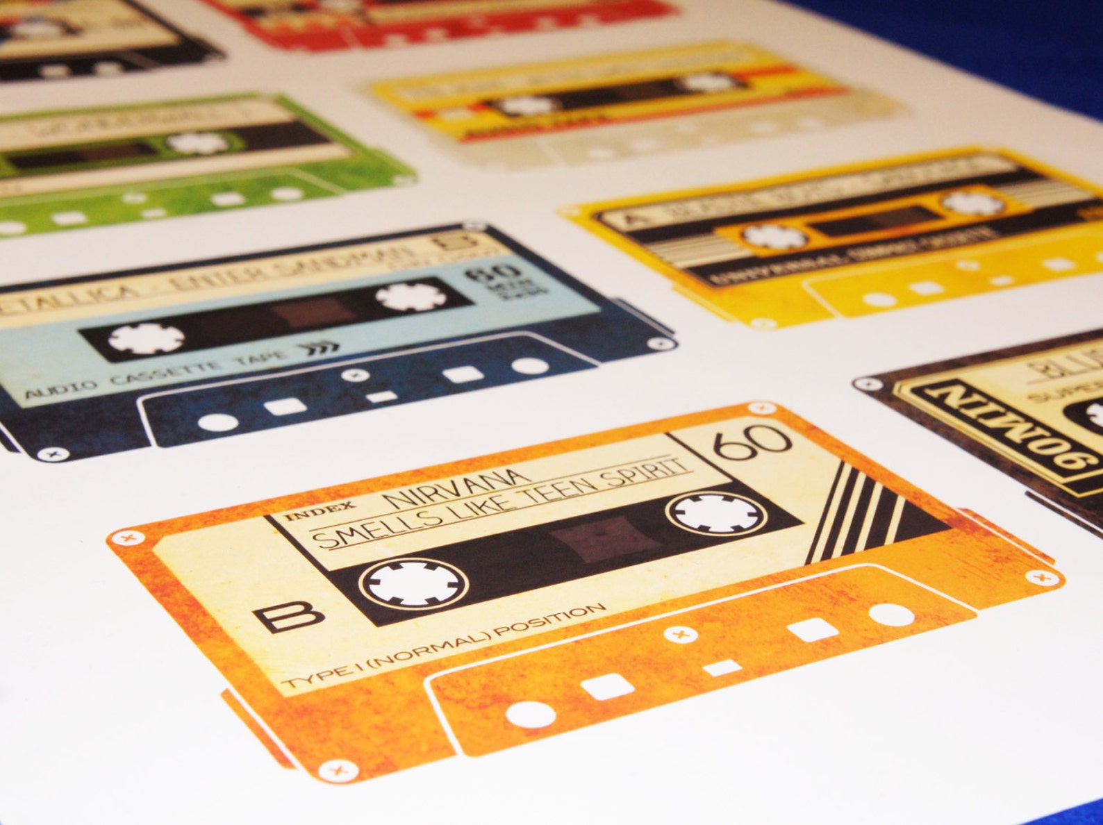 Personalised Cassette Print / Poster Add your favourite | Etsy