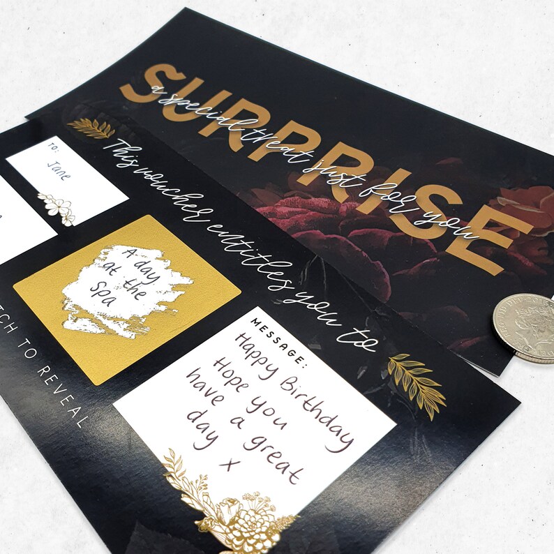 Scratch Reveal Surprise Treat Ticket DIY Surprise Gift Card - Etsy UK