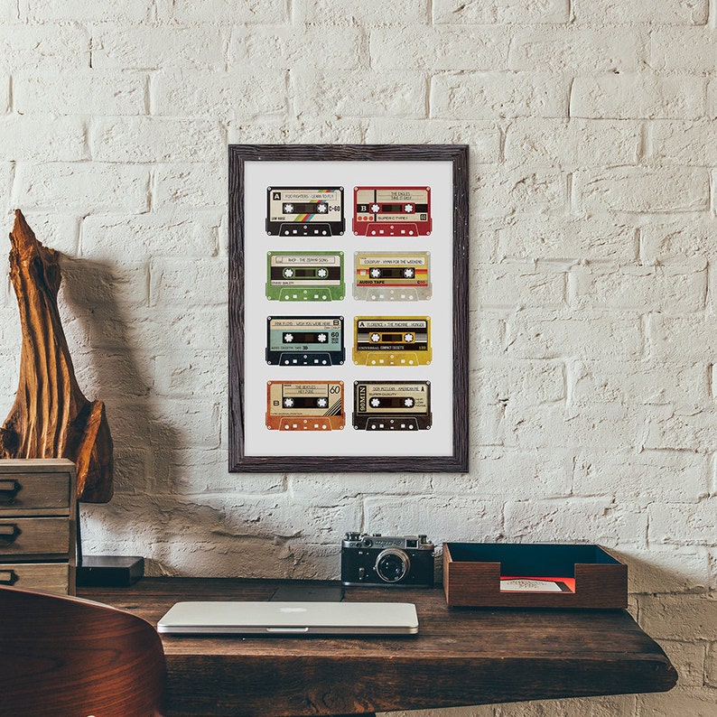 Personalised Cassette Print / Poster Add Your Favourite - Etsy