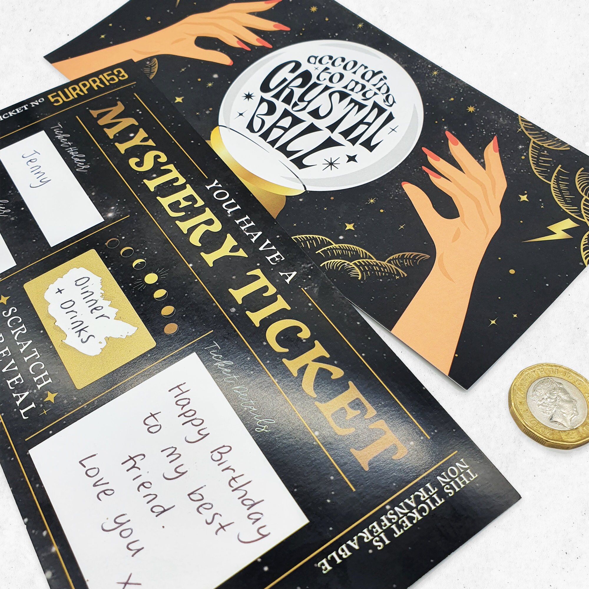 Scratch Reveal Mystery Ticket DIY Surprise Gift Card - Etsy