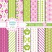Apple digital paper packapplesginghamstripe and polka dots | Etsy
