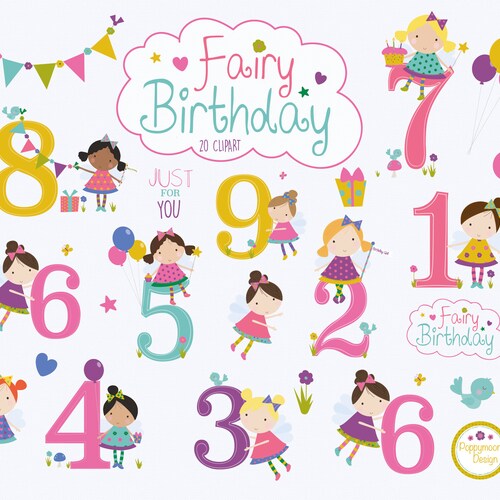 Fairies and Unicorns Digital Clip Art Set - Etsy