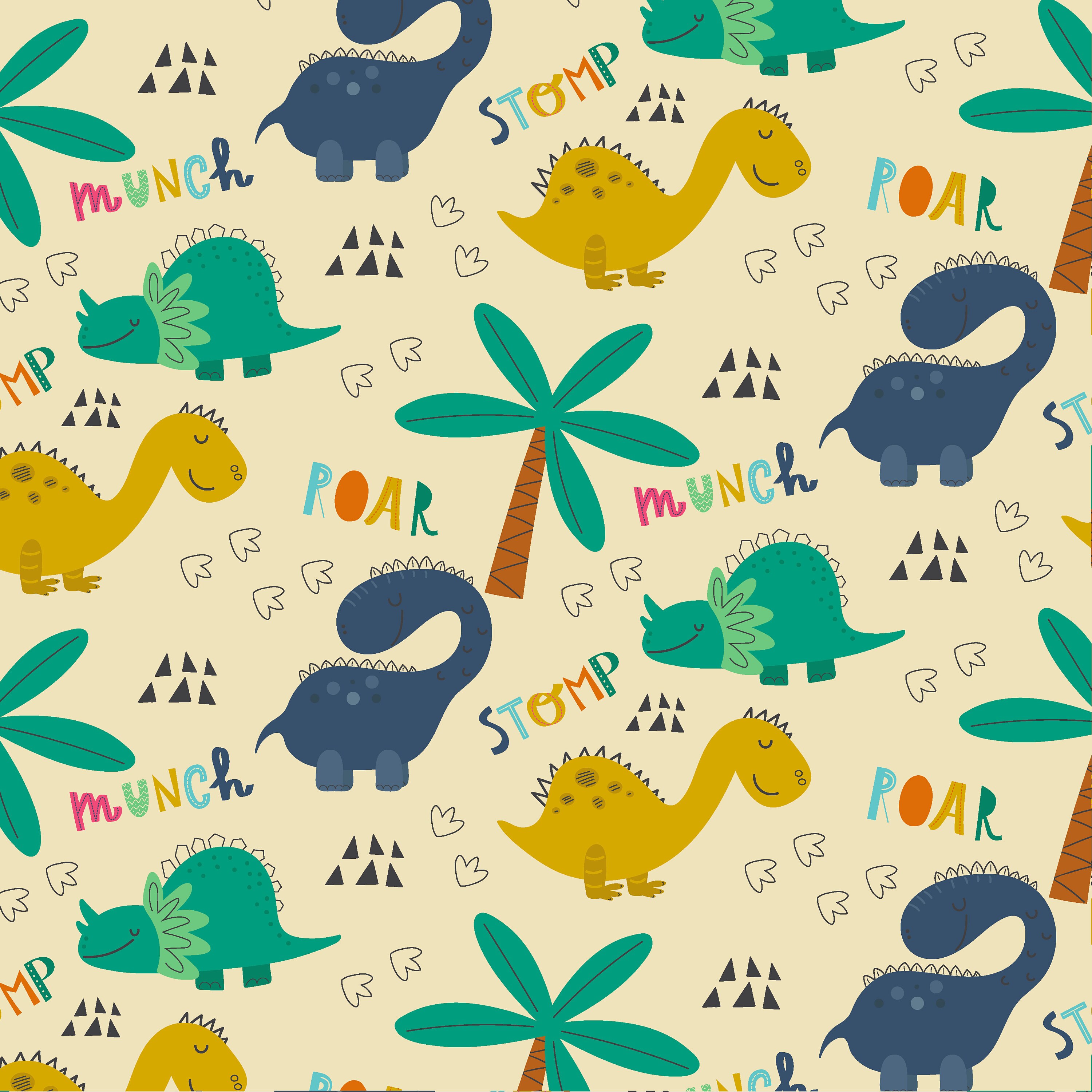 Dinoland Patterns, Printable Digital Paper Pack - Etsy