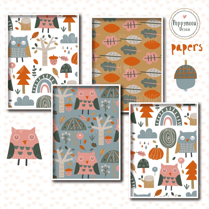 Fall Autumn Leaves Fall Patterns Printable Digital Paper | Etsy
