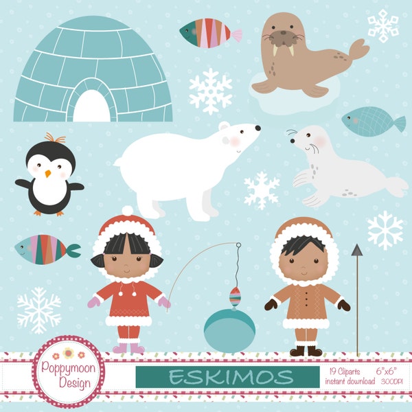 Eskimo Clipart - Etsy