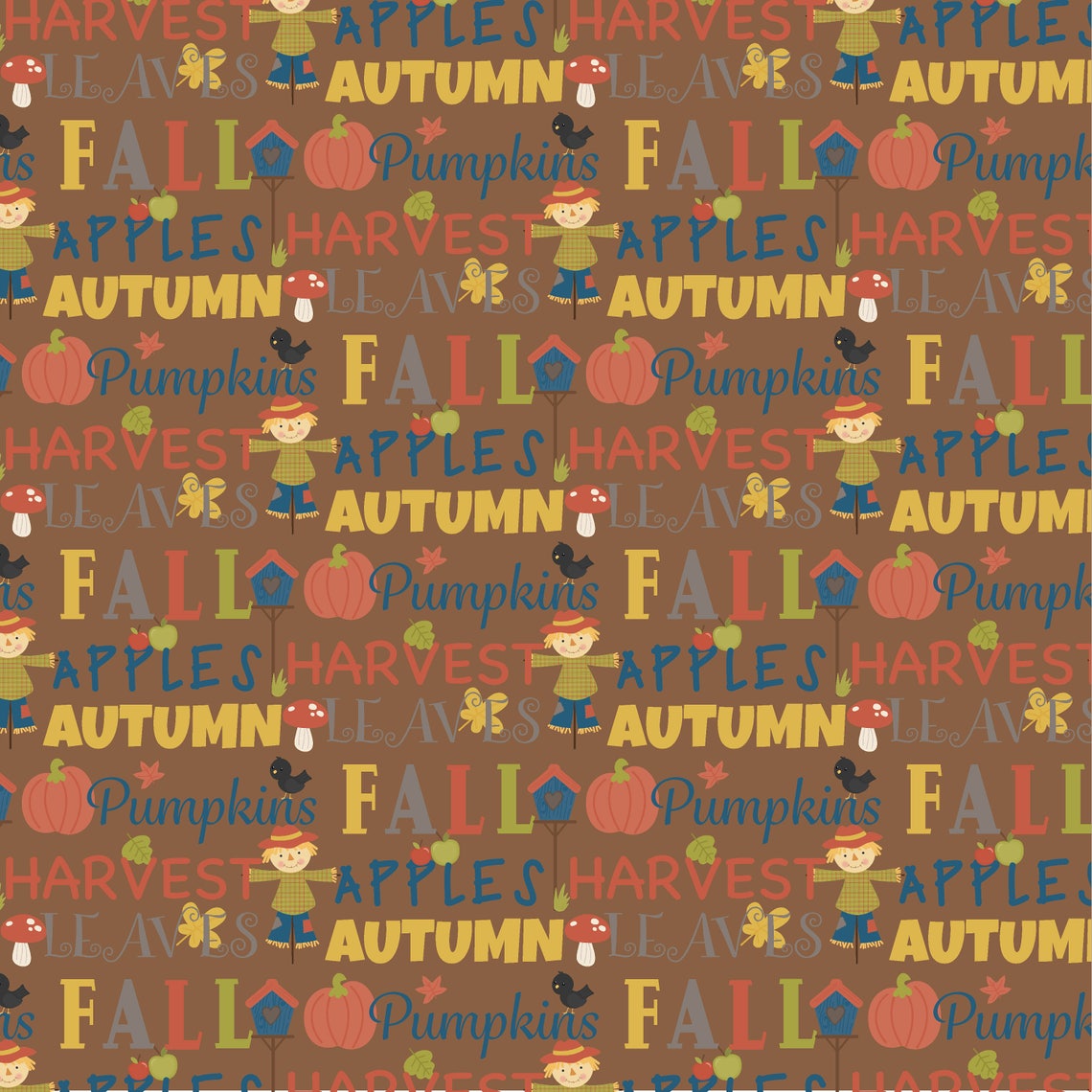 Fall/autumn Scarecrow Pumpkins Printable Digital Paper Pack - Etsy