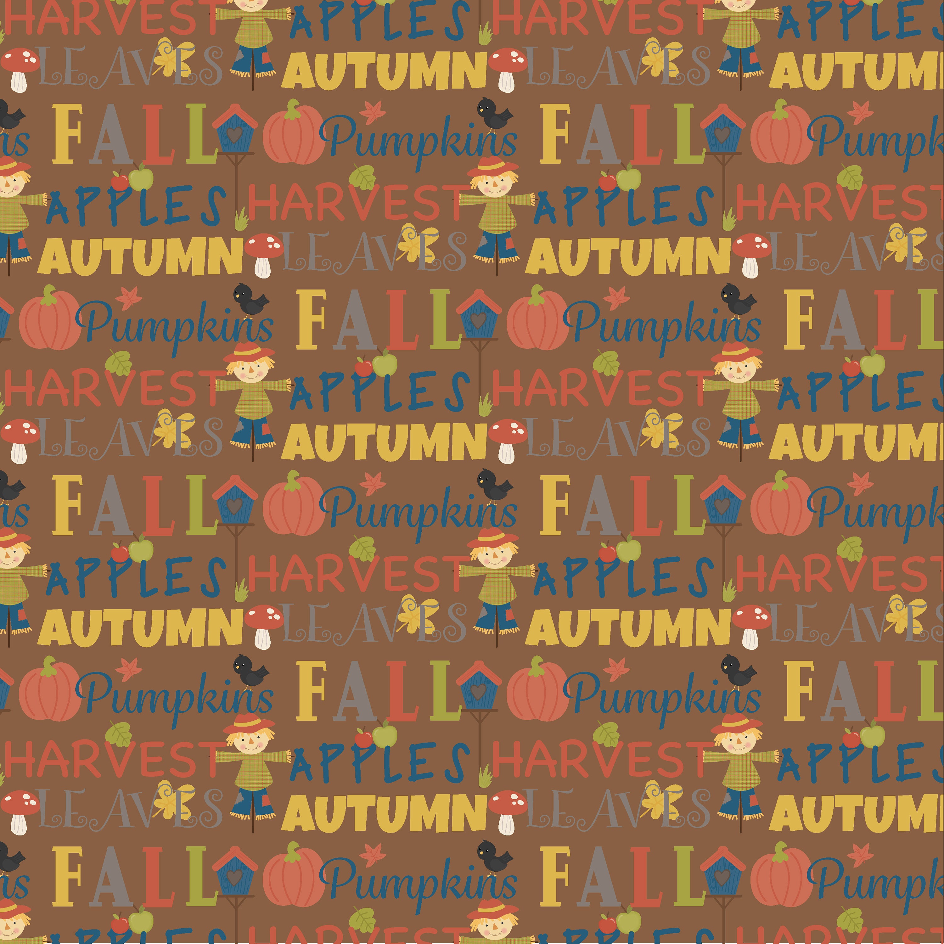 Fall/autumn, Scarecrow, Pumpkins, Printable Digital Paper Pack - Etsy