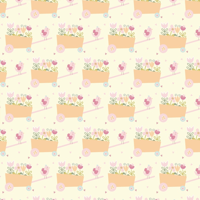 Happy Spring Garden, Pastel Digital Paper Pack - Etsy