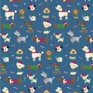 Holiday Doggies, Animals, Winter, Printable Digital Paper Pack ...