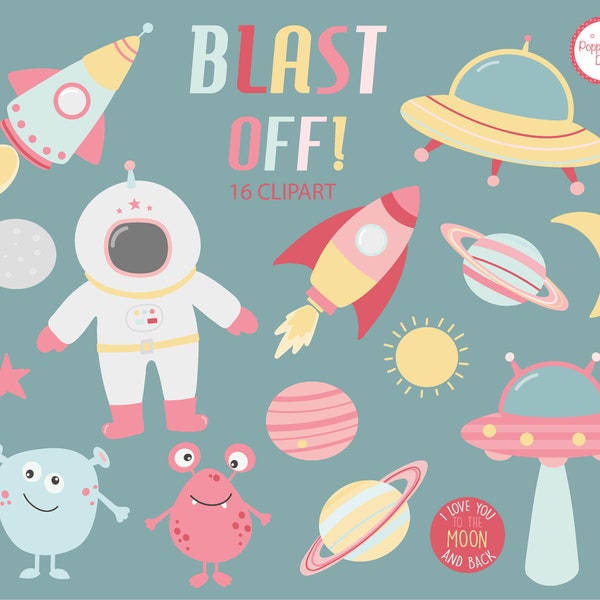Outer Space Clipart - Etsy