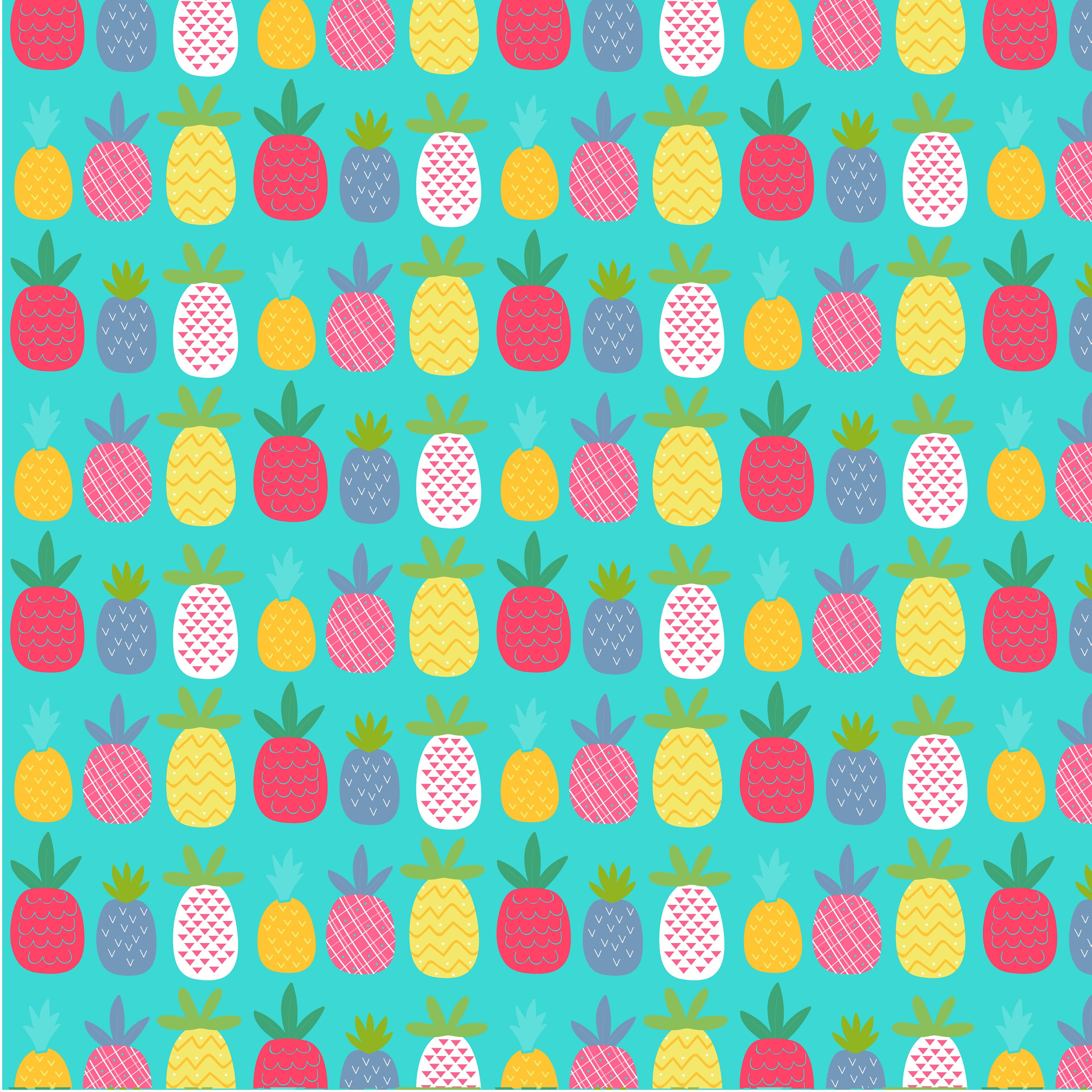 Funky Pineapple Digital Printable Paper Pack - Etsy