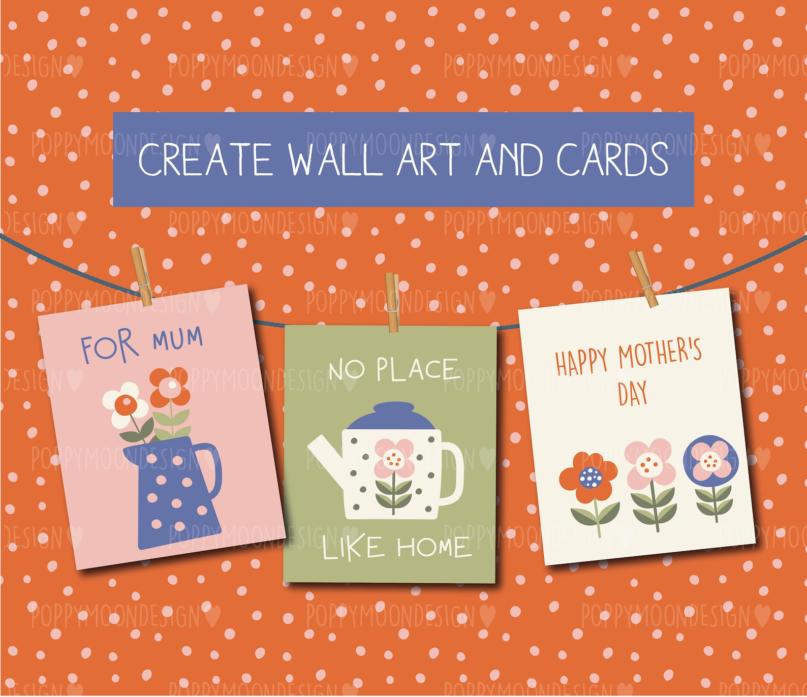 Mum Tea Set, Tea Pots, Cups and Flowers, Vintage, Digital Printable ...