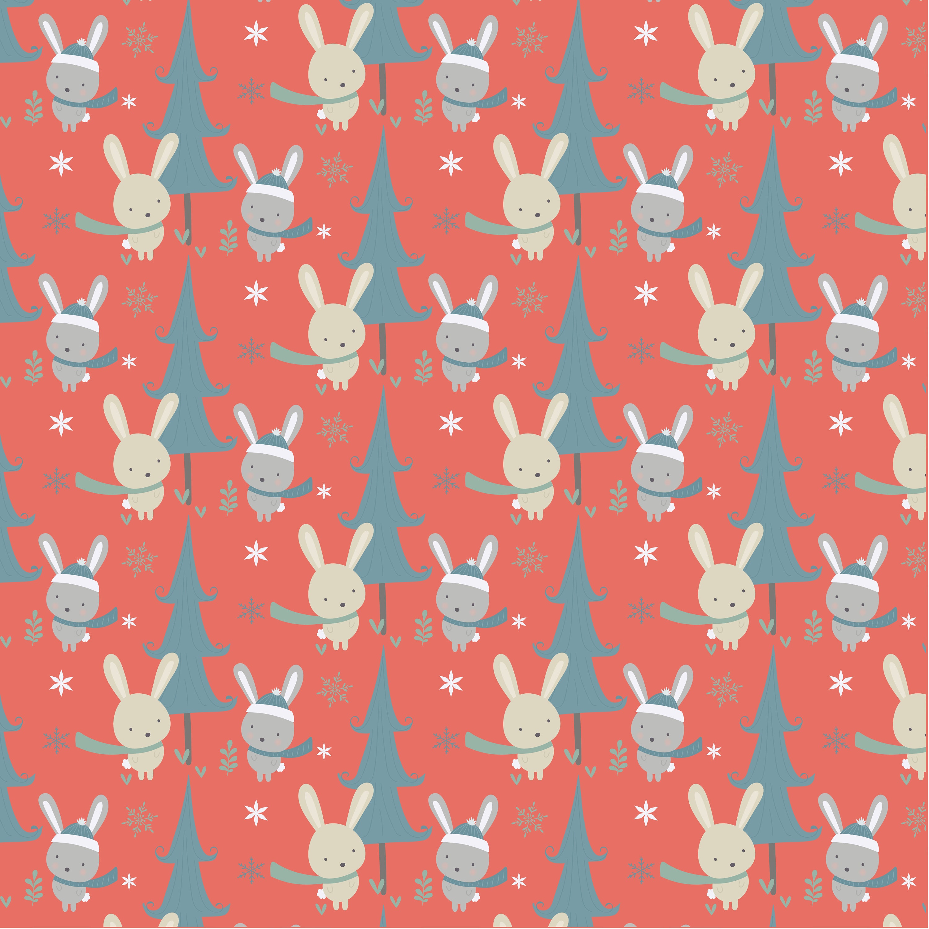 Winter woodland woodland animals printable digital paper pack | Etsy