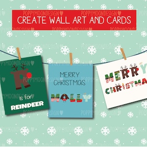 Holiday Alphabet, Festive Letters, Digital Printable Clipart - Etsy