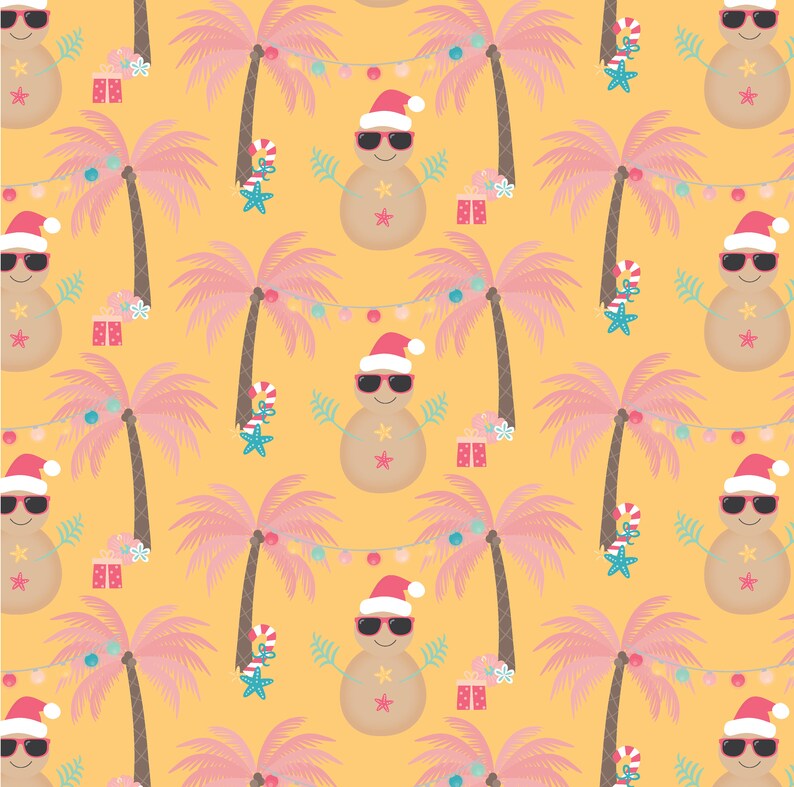 Christmas Flamingo Printable Digital Paper Pack | Etsy