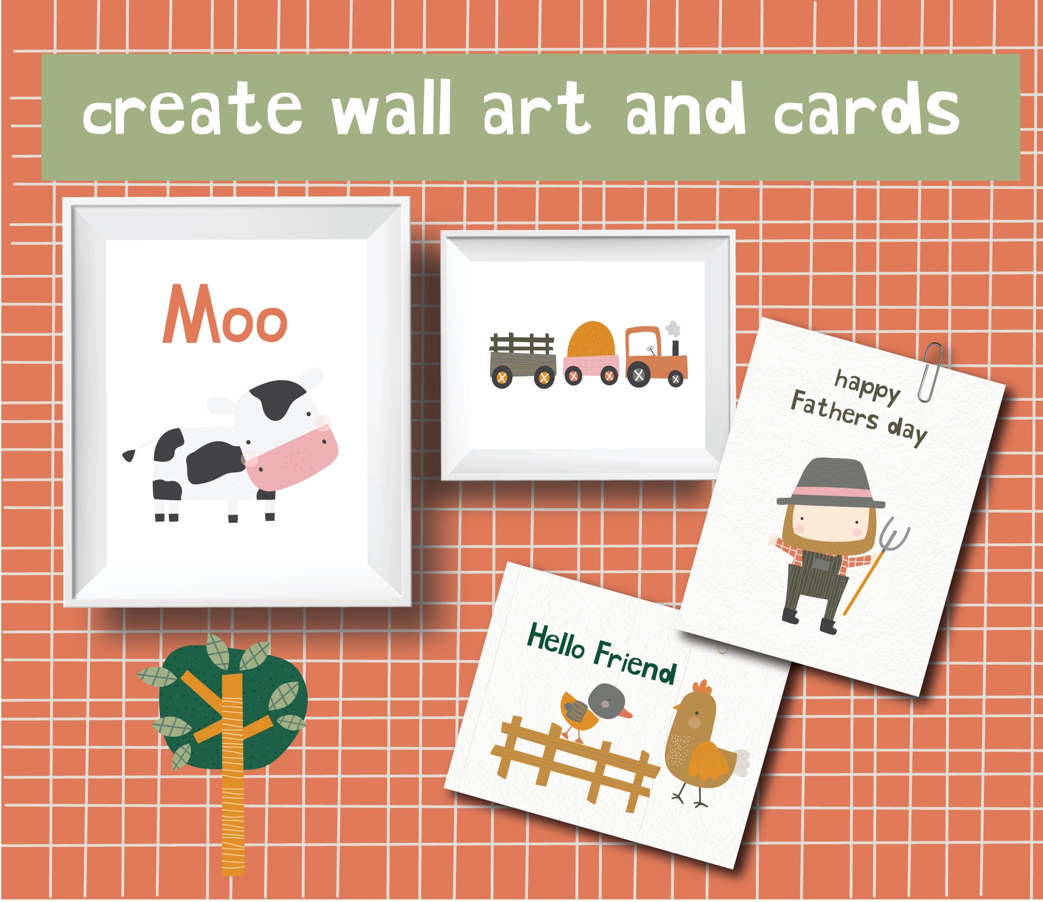 Farm Animals Farmer Colourful Digital Clip Art Set - Etsy