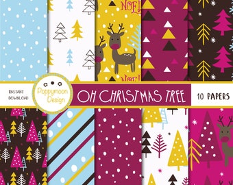 Christmas Elf Printable Digital Paper Pack | Etsy