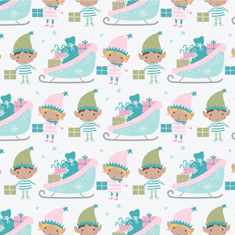 Santas Helpers Elves Santa Printable Digital Paper Pack | Etsy