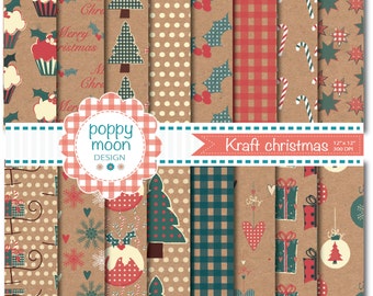 Digital Paper Kraft - Etsy