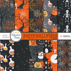 Happy Halloween, Printable Digital Paper Pack - Etsy