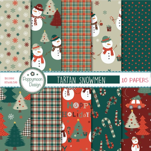 Santas Helpers Elves Santa Printable Digital Paper Pack - Etsy
