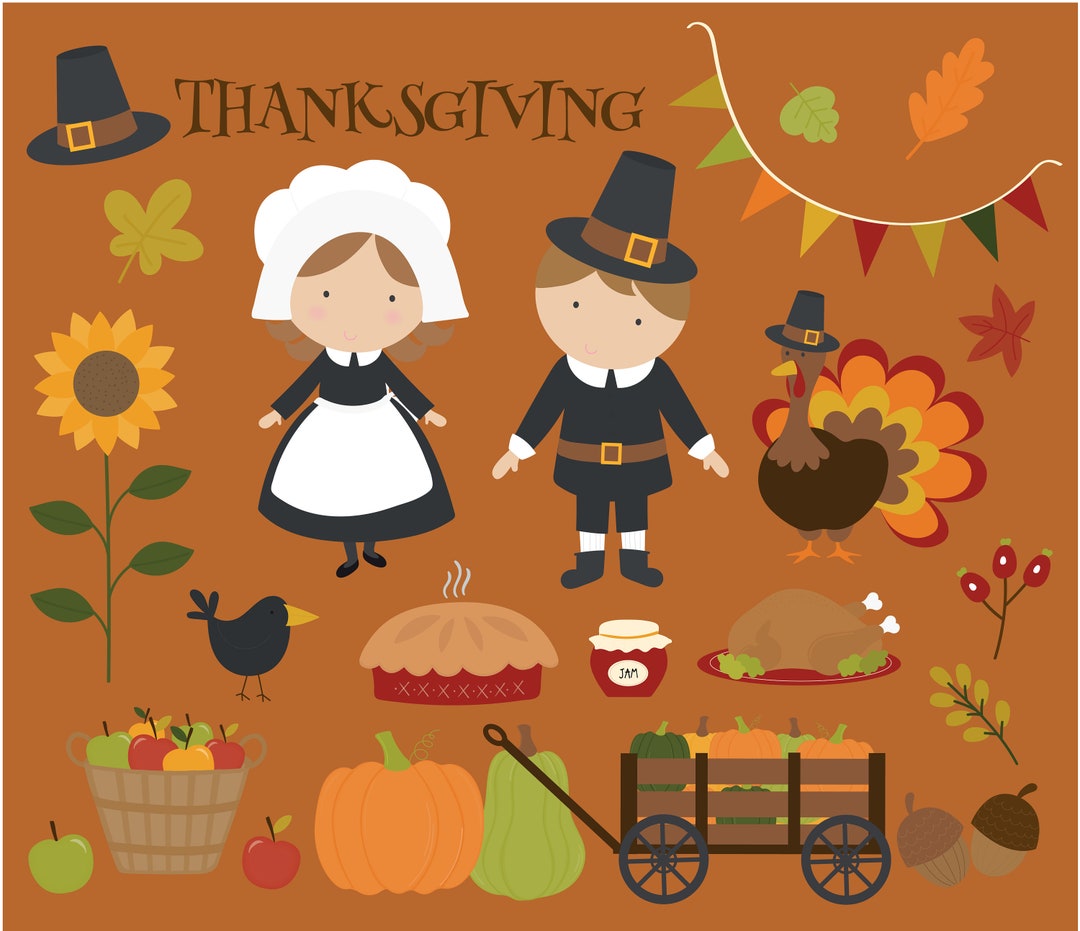 Thanksgiving , Harvest, Fall, Autumn, Printable Digital Clipart Set - Etsy