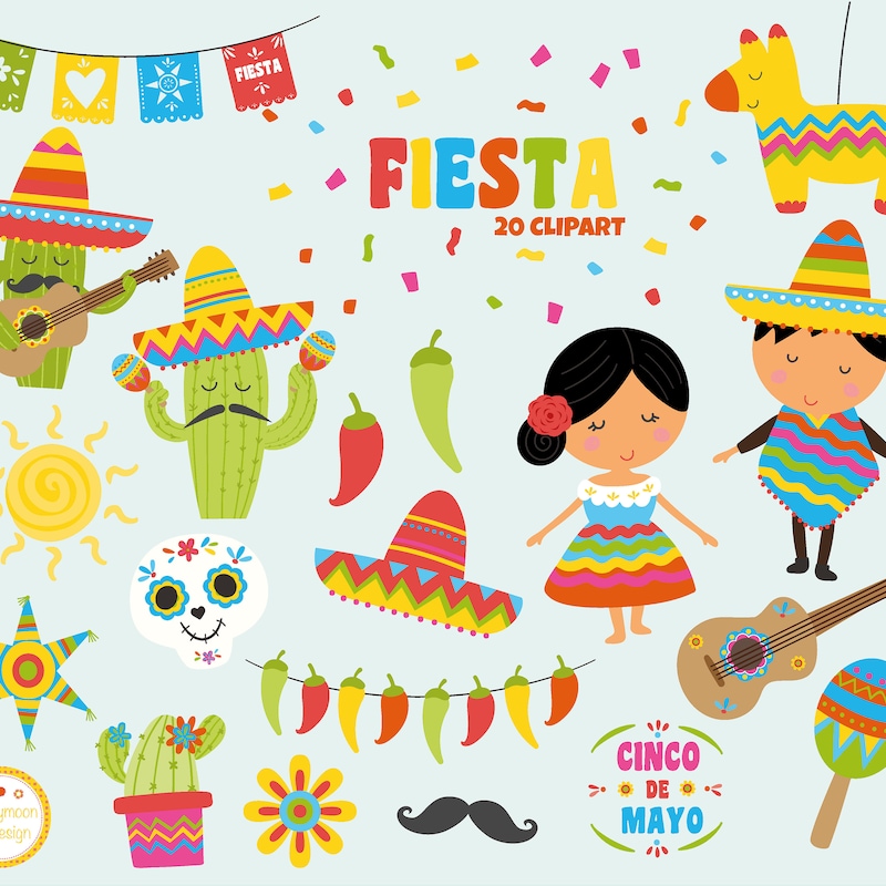 Fiesta Clip Art - Etsy