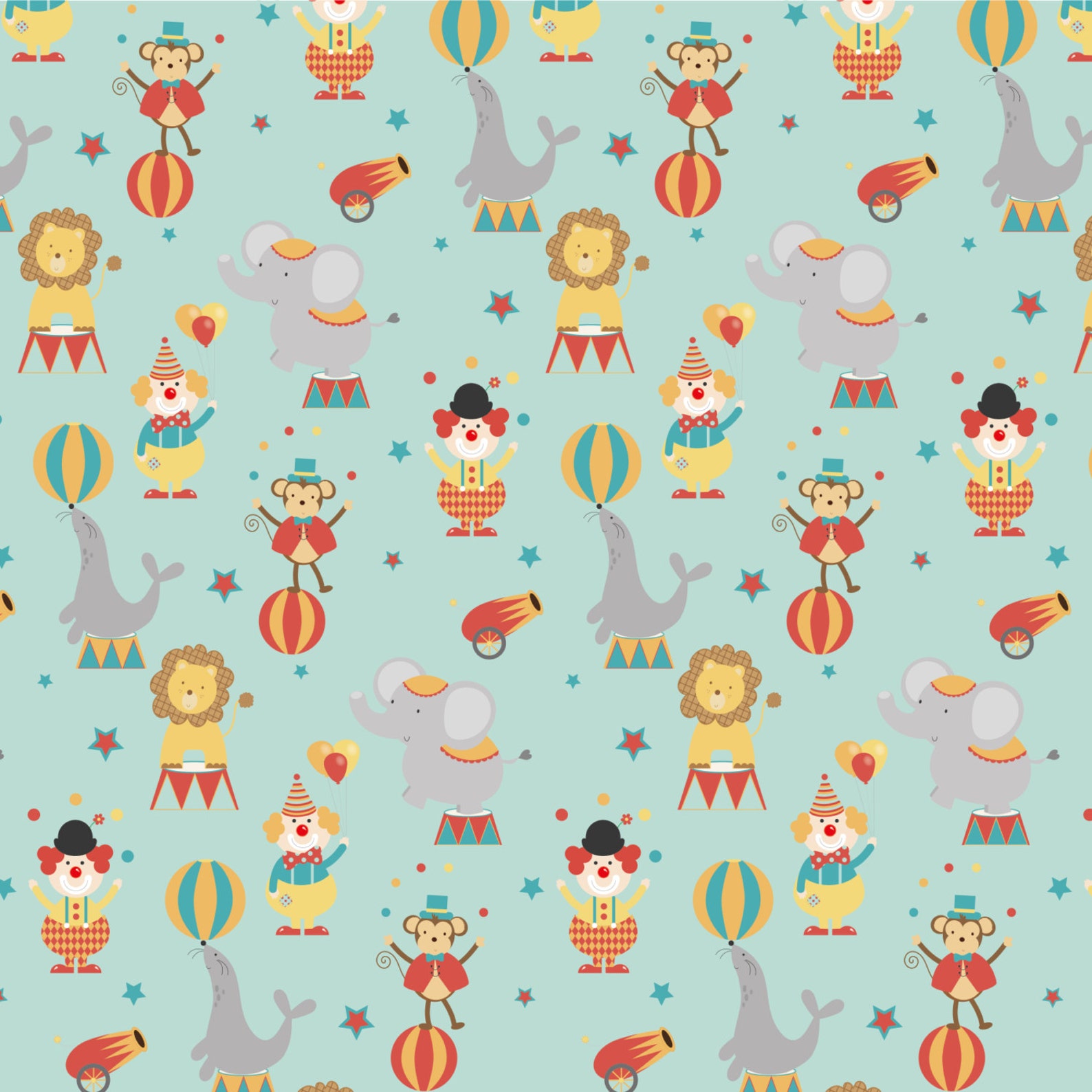 Circusprintable Digital Paper Pack - Etsy