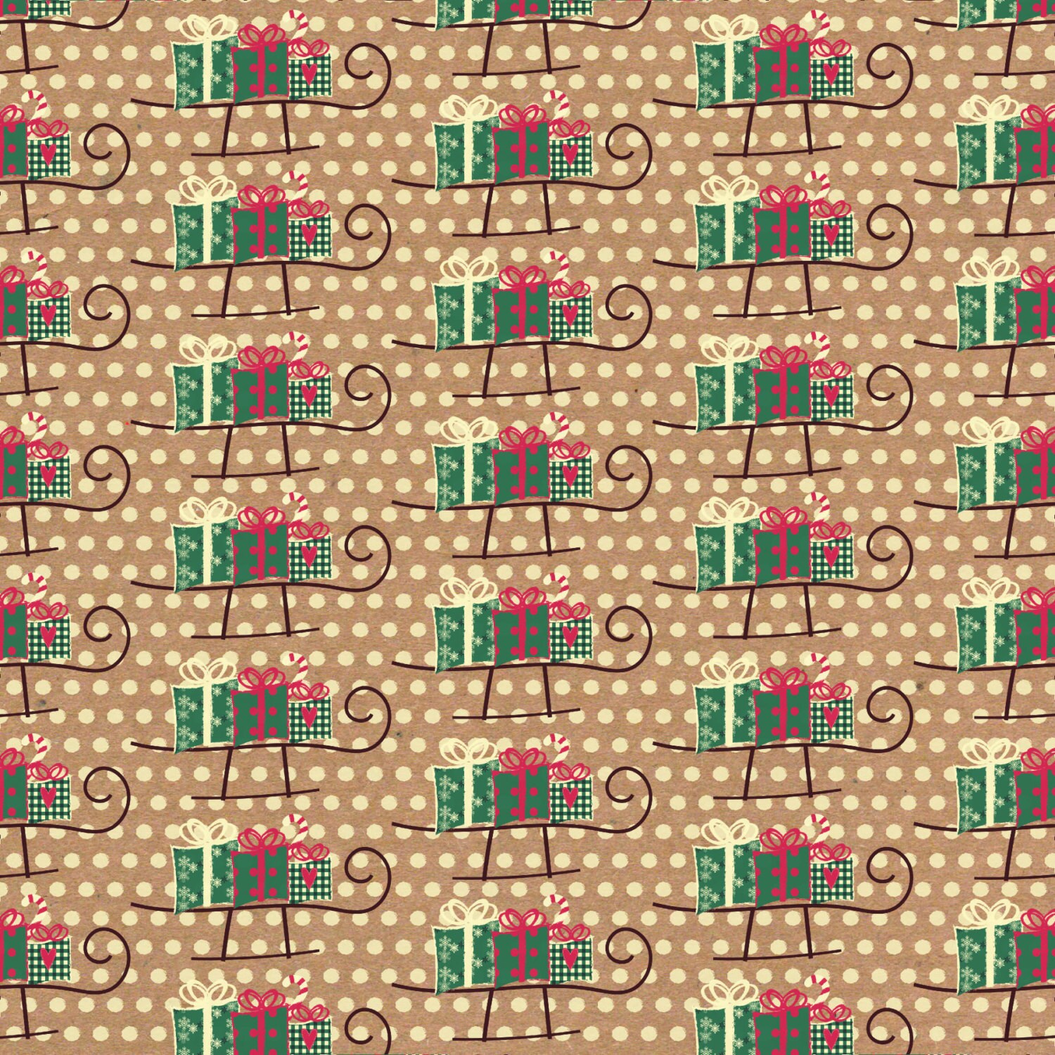 Kraft Christmas Printable Digital Paper Pack | Etsy UK