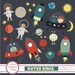 Space Fun Spaceships Printable Digital Clipart Set - Etsy