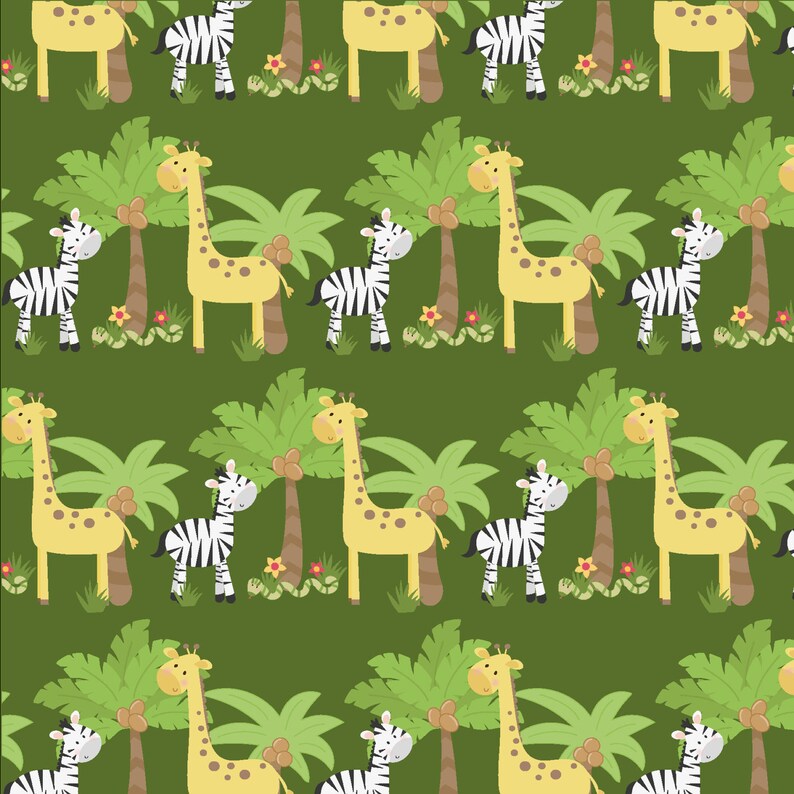 En safari animales de la selva paquete de papel digital - Etsy España
