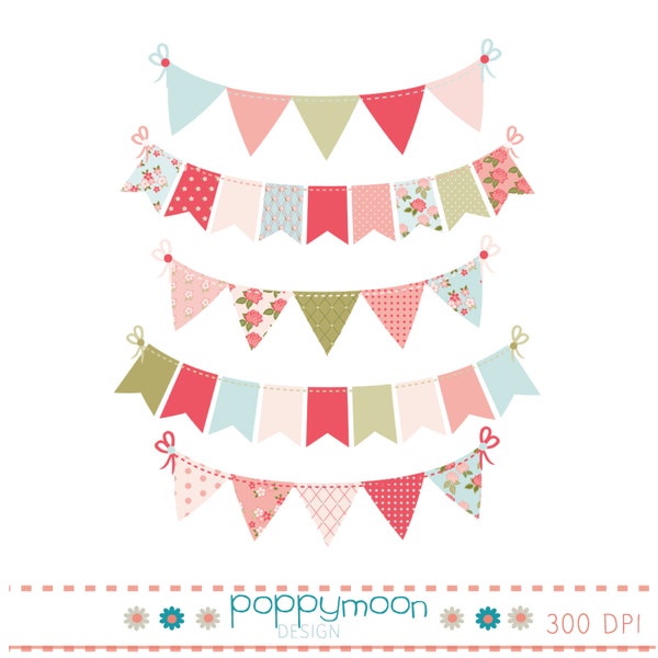 Shabby Chic Bunting - Etsy