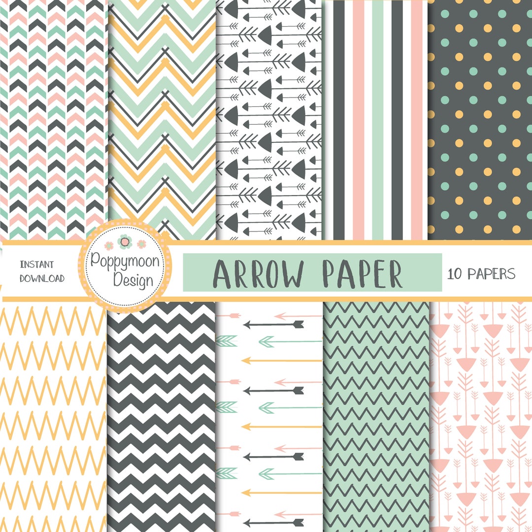 Arrows Pattern Paper , Digital Paper Pack, Instant Download - Etsy