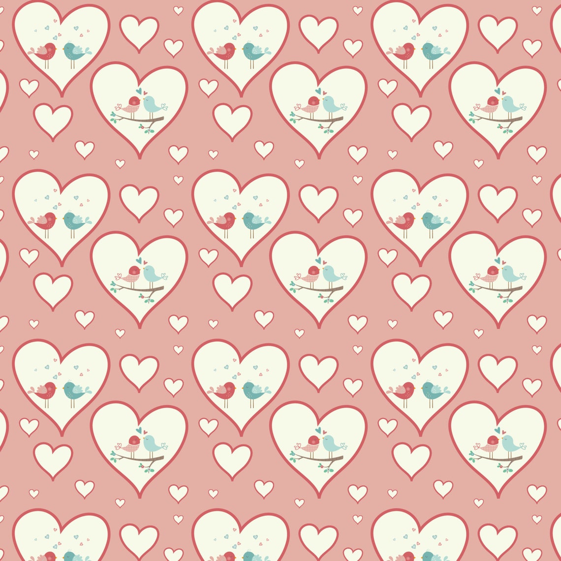 Valentine Love Birds and Arrows Digital Paper Pack | Etsy