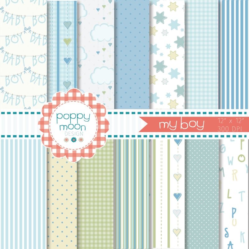 Baby Digital Paper - Etsy