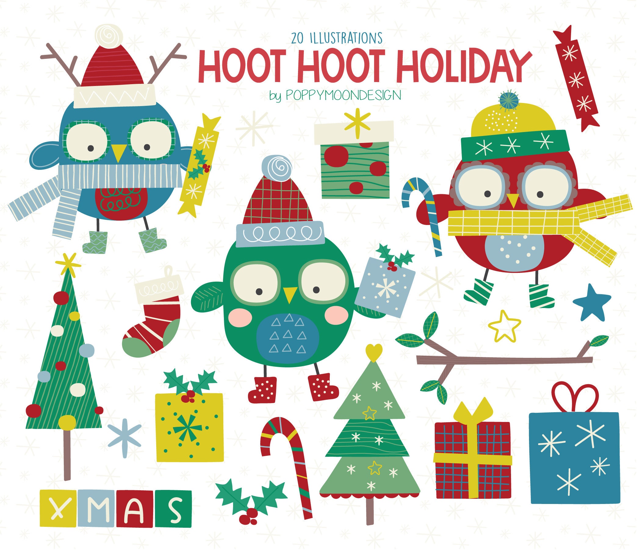 Paper, Party & Kids Clip Art & Image Files HOOT HOOT Holiday printable ...