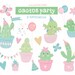 Cactus Party, Digital Clip Art Set - Etsy UK