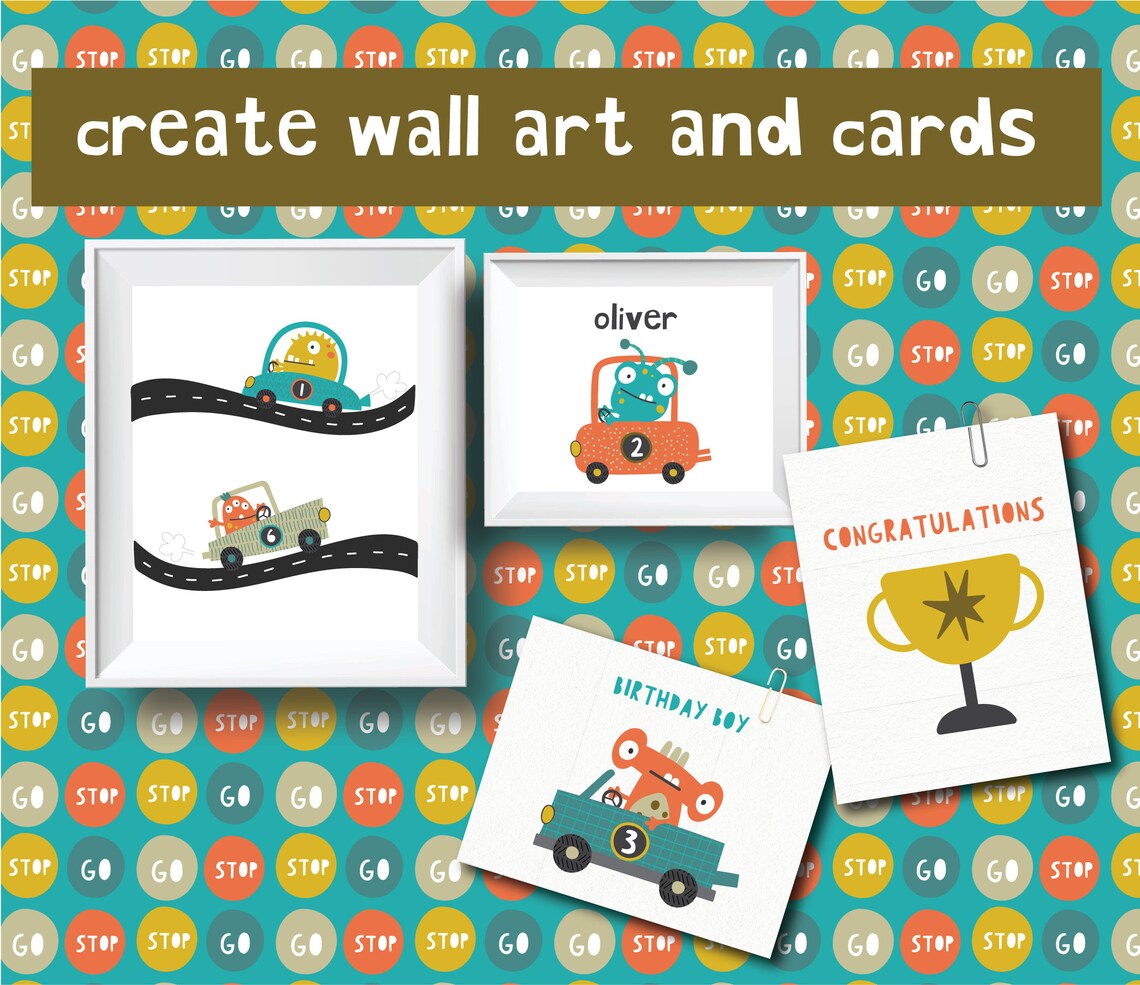 Alien Racers Outer Space Aliens Printable Digital Clipart | Etsy