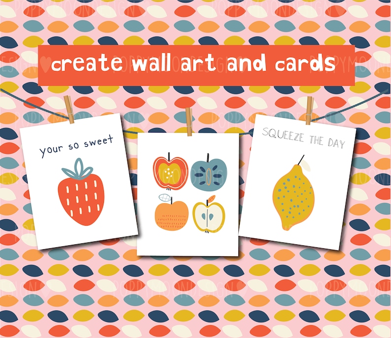 Fruit Assorted Fruits Digital Clip Art Set - Etsy