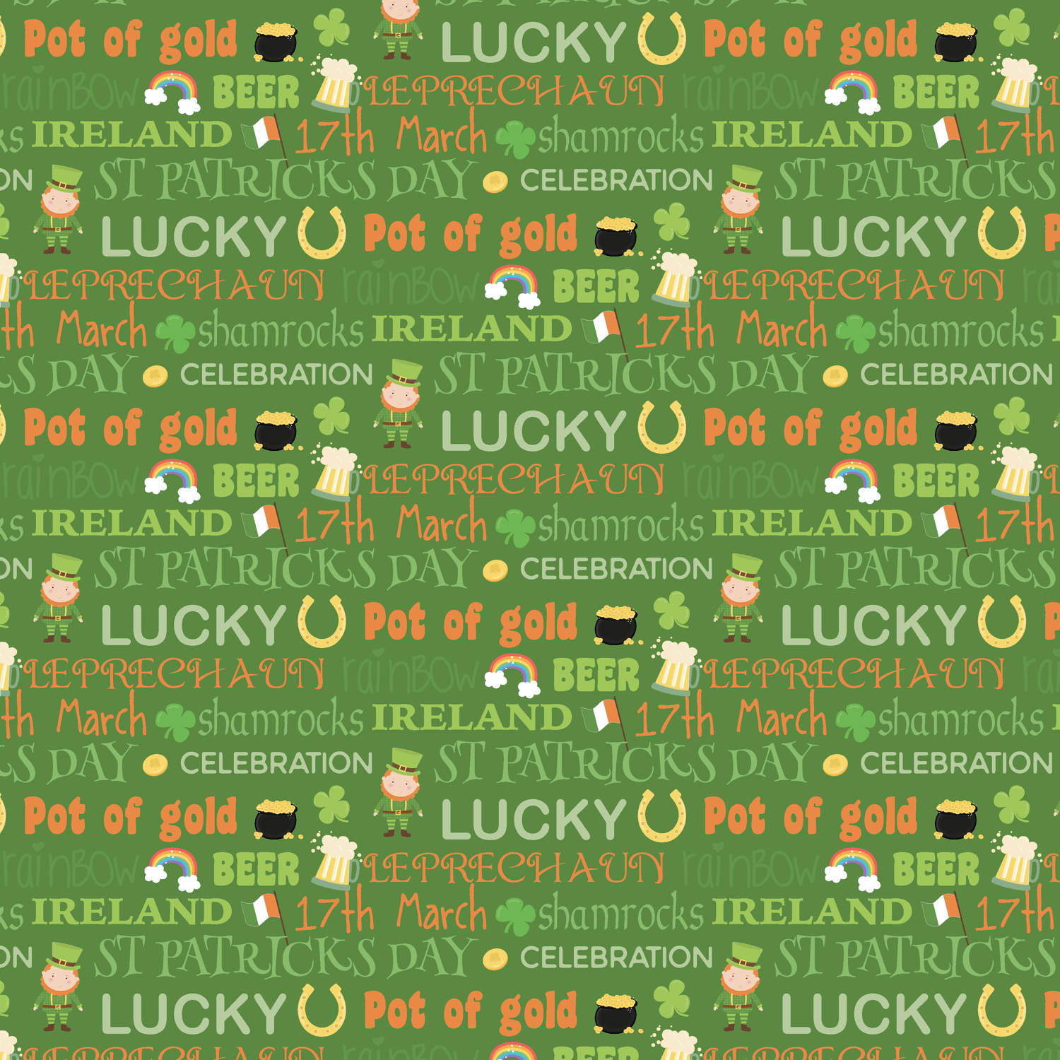 St Patricks Day Patterns Printable Digital Paper Pack. | Etsy