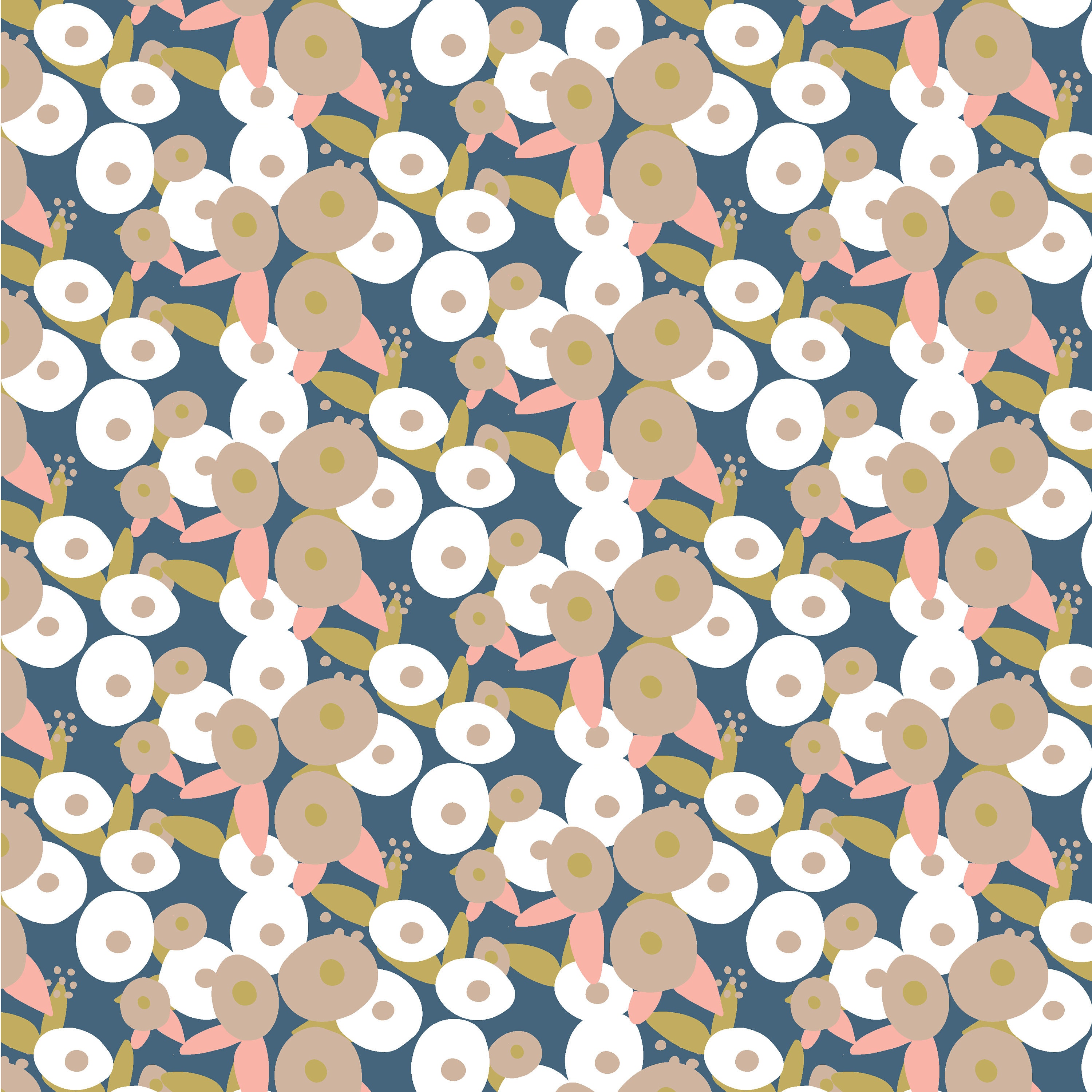 Modern Flowers, Blue and Pink,patterns, Digital Paper Pack - Etsy