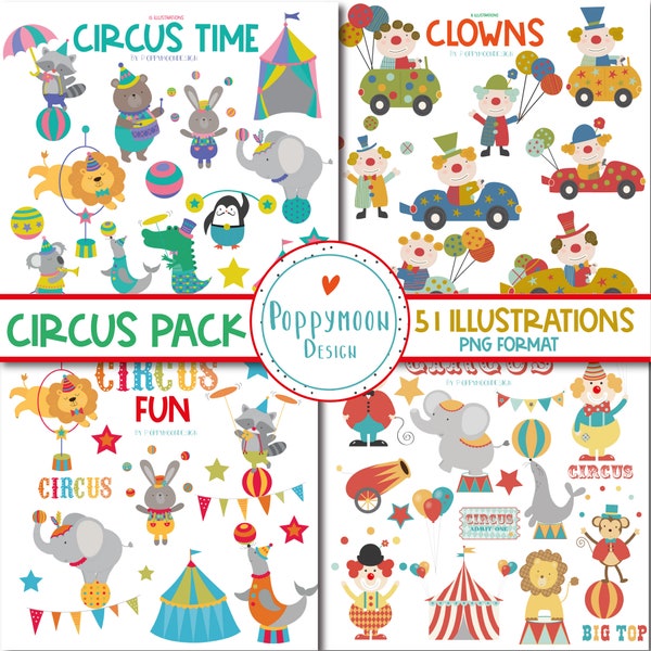 Circus Clip Art - Etsy