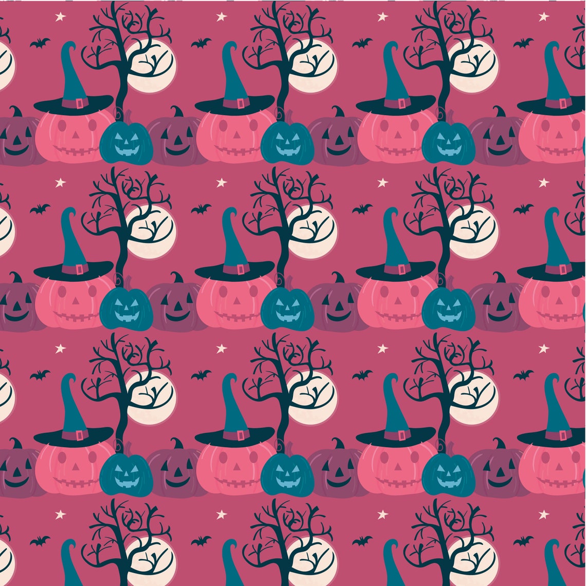 Pink Halloween Printable Digital Paper Pack - Etsy