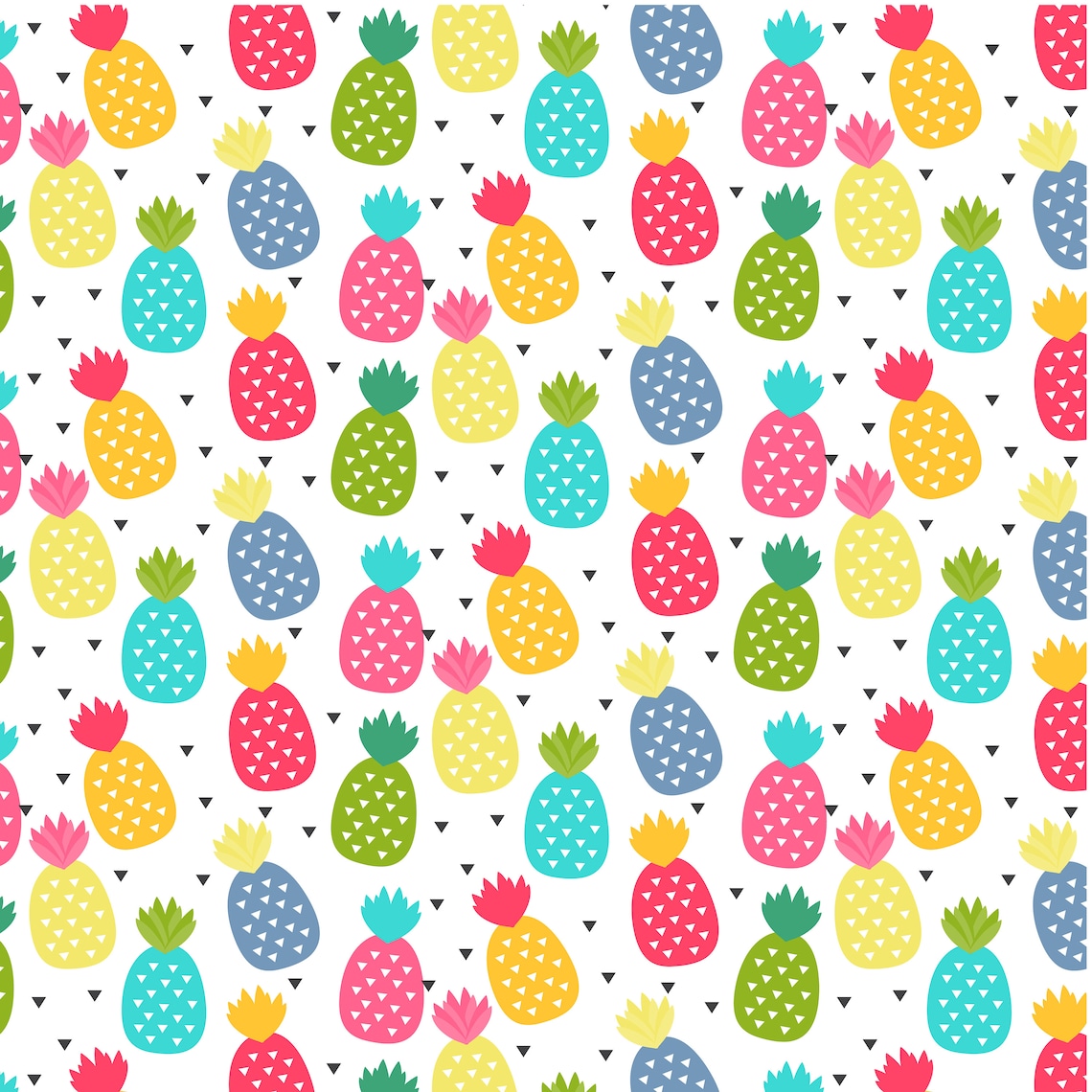 Funky Pineapple Digital Printable Paper Pack - Etsy