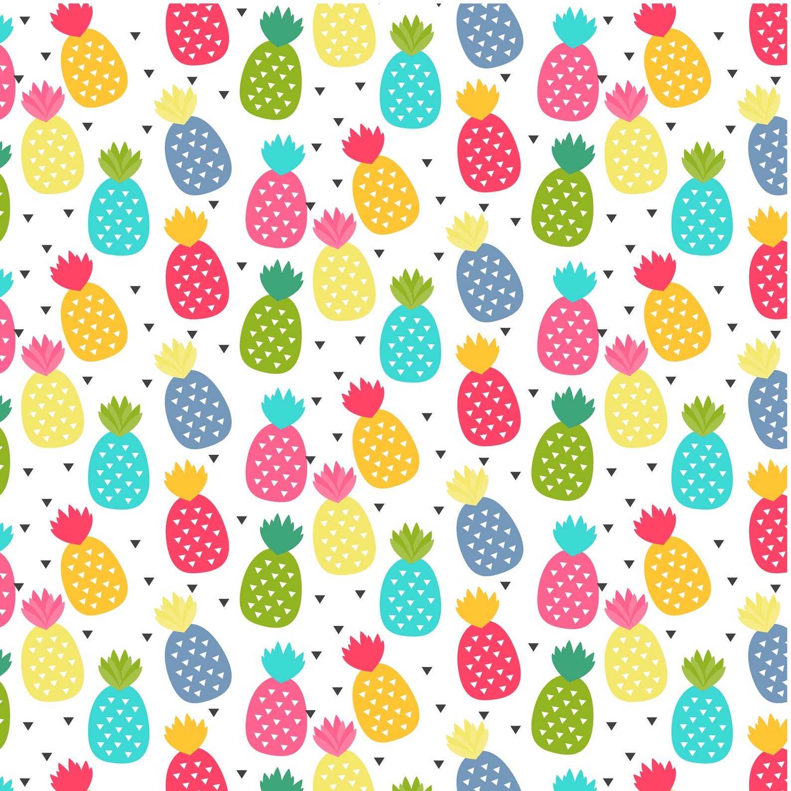 Funky Pineapple Digital Printable Paper Pack - Etsy